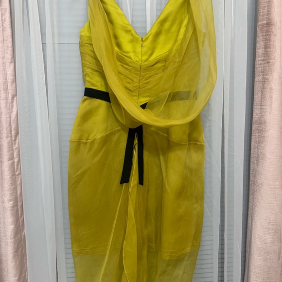 Nathan Jenden | Dresses | Nathan Jenden Satin Chiffon Green Button ...